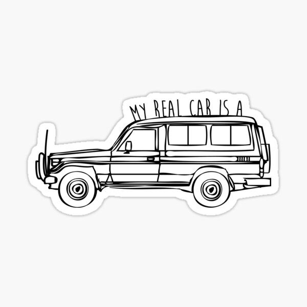 "My real car is a 1HZ Troopy" Sticker for Sale by troopygear | Redbubble