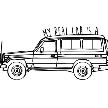 "My real car is a 1HZ Troopy" Sticker for Sale by troopygear | Redbubble