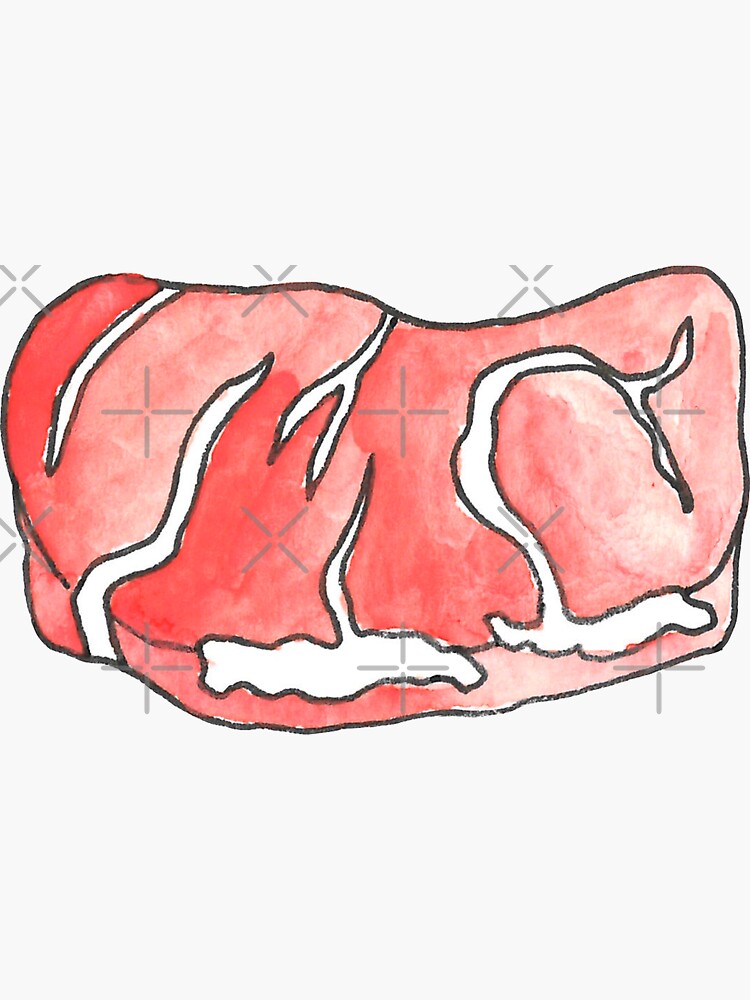 "Steak" Sticker for Sale by buhloop | Redbubble
