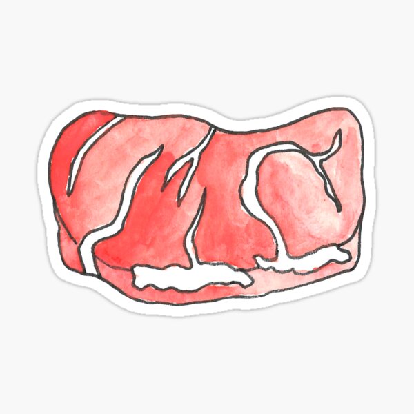 "Steak" Sticker for Sale by buhloop | Redbubble