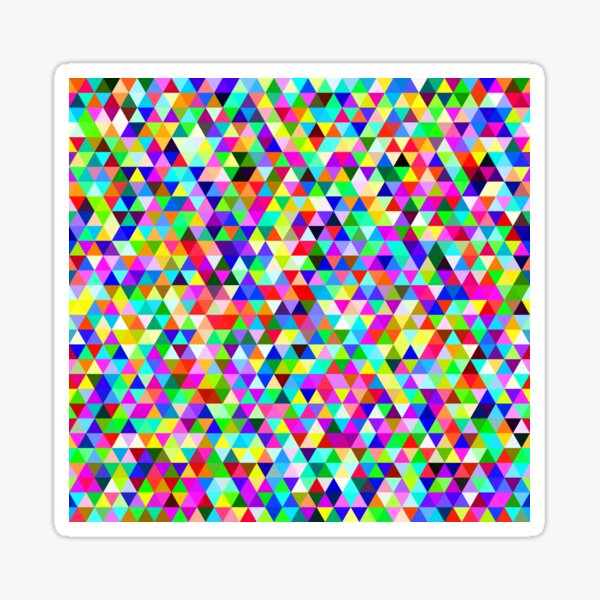 "Triangle Pattern Random Colors" Sticker by Handstand365 | Redbubble