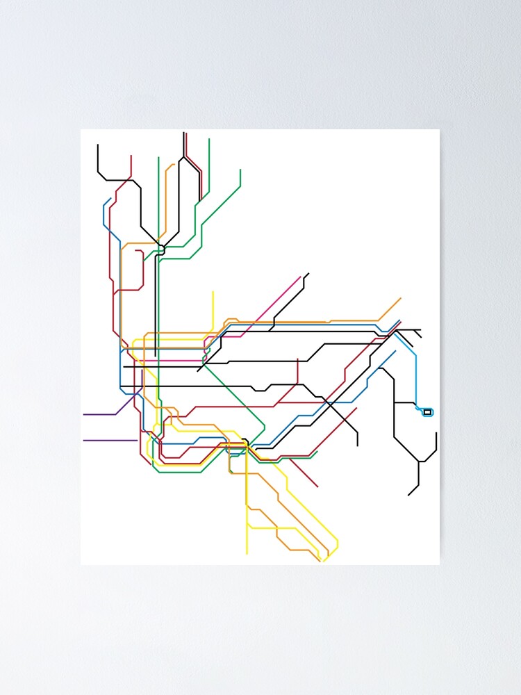 "New york tube map" Poster for Sale by ufuksezgen | Redbubble