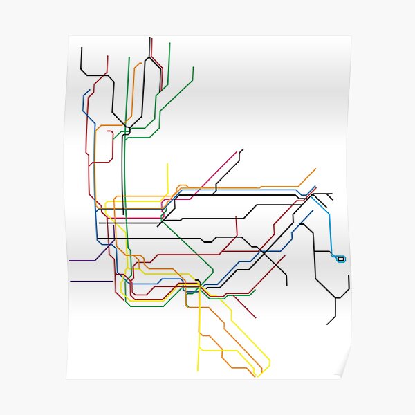"New york tube map" Poster for Sale by ufuksezgen | Redbubble
