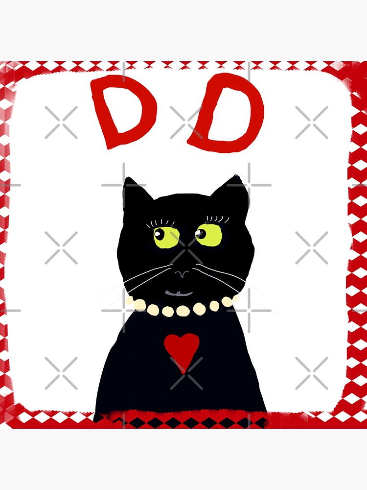"DD The Black Cat" Sticker for Sale by Littleredart24 | Redbubble