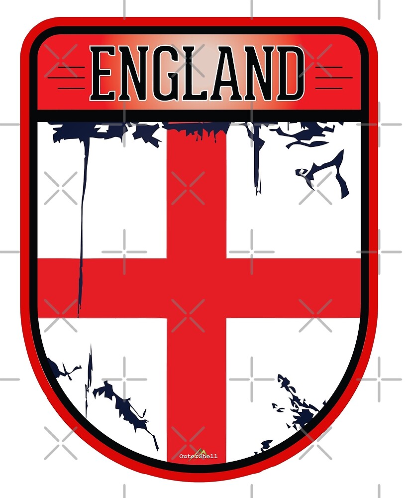 "ENGLAND English Flag Shield Sticker UK British Style 3" by ...