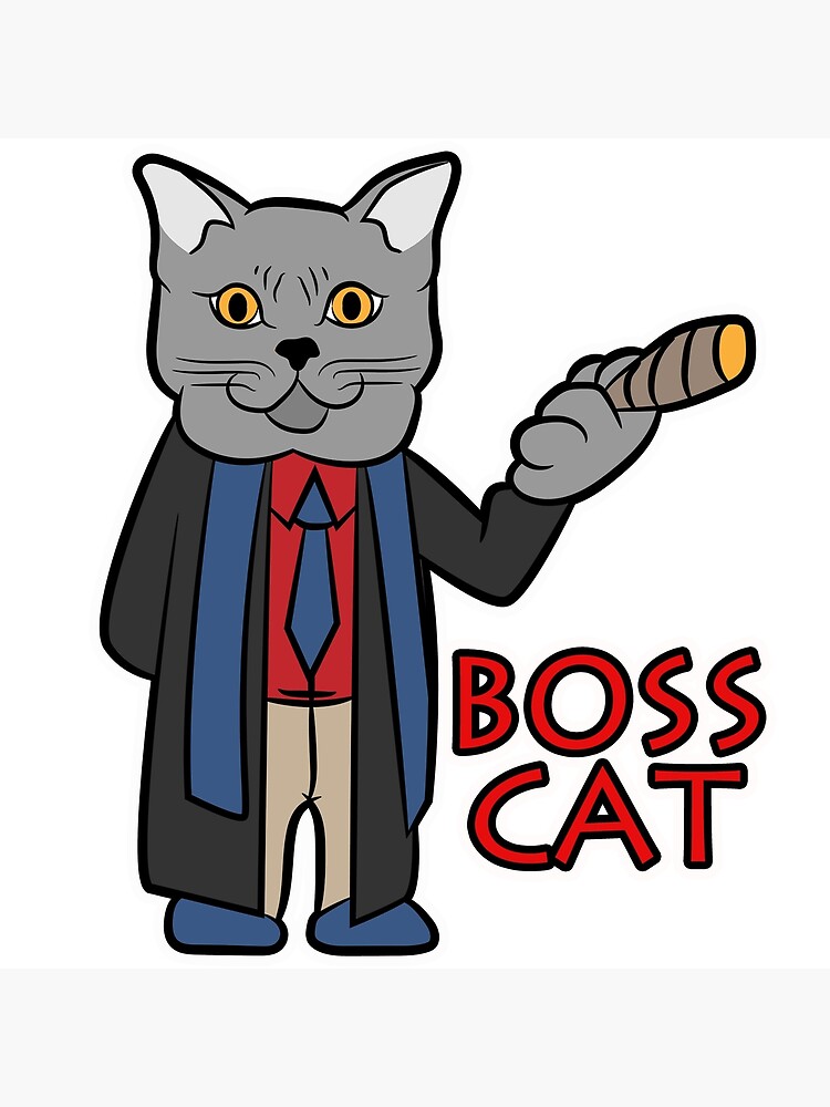 Póster «Gato jefe, elegante gato con cigarro» de mi-xo | Redbubble