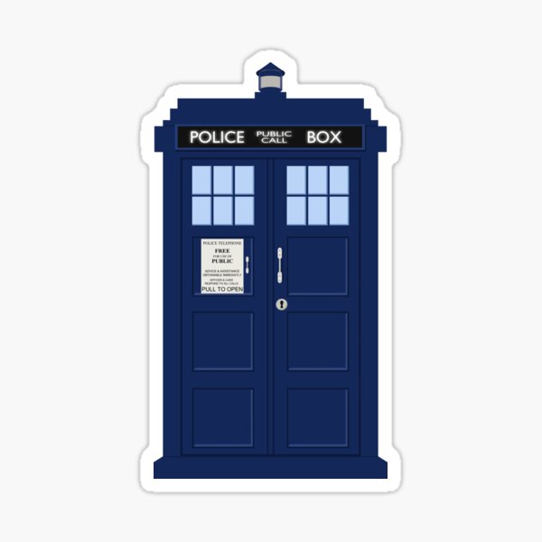 Tardis Door Stickers | Redbubble