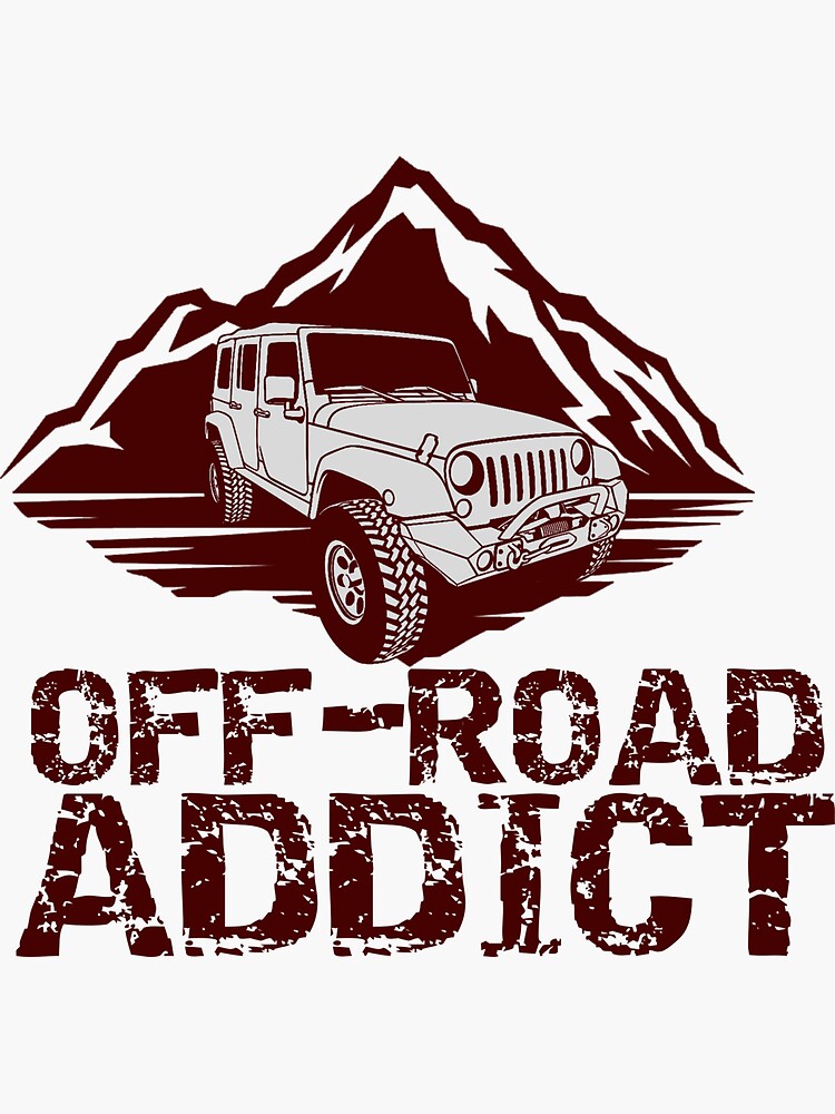 "Off-Road Addict | 4WD T-shirt" Sticker for Sale by Rokahr-overland ...