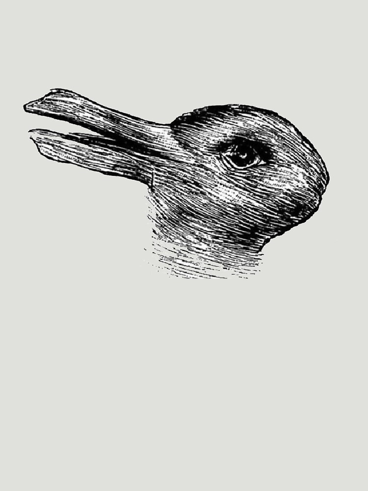 "rabbit duck illusion" T-shirt for Sale by joecarrick | Redbubble ...