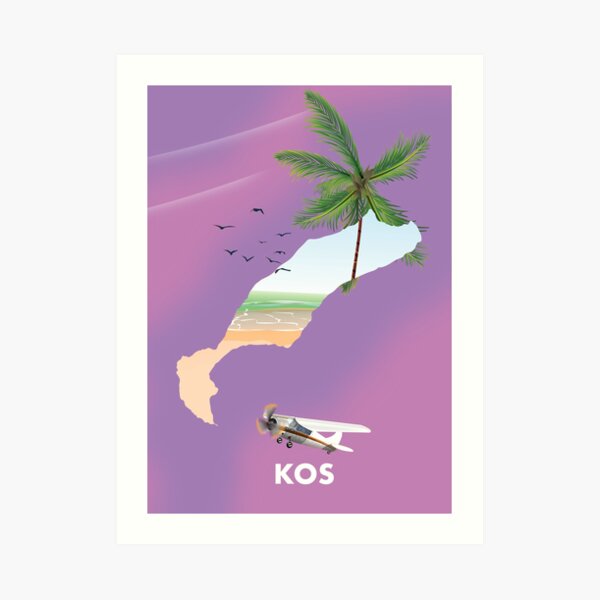 "Kos Greece travel poster" Art Print by vectorwebstore | Redbubble