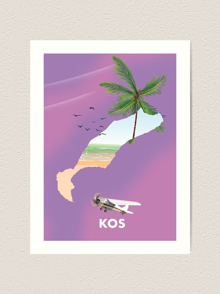 "Kos Greece travel poster" Art Print by vectorwebstore | Redbubble