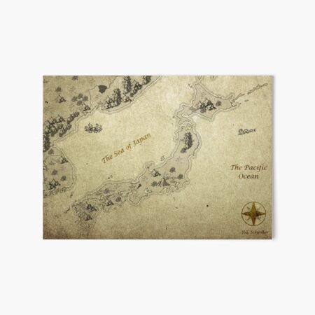 "Fantasy Map - Japan edition (Tolkien inspired)" Art Board Print by ...
