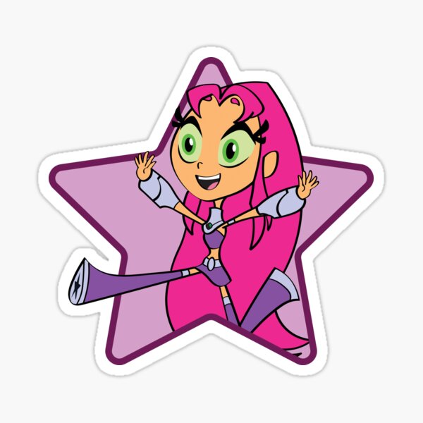 "Starfire is happy" Sticker for Sale by Leezy-Loops | Redbubble