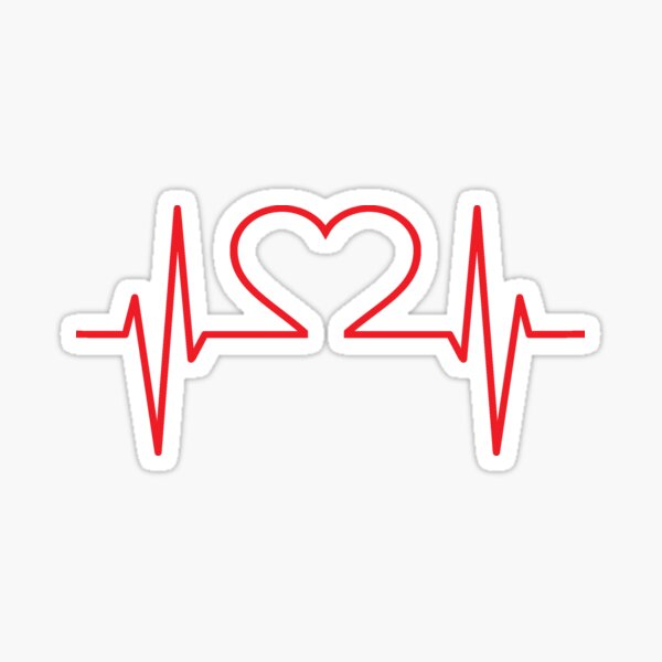 "Heart Rate" Sticker for Sale by zanyxy | Redbubble