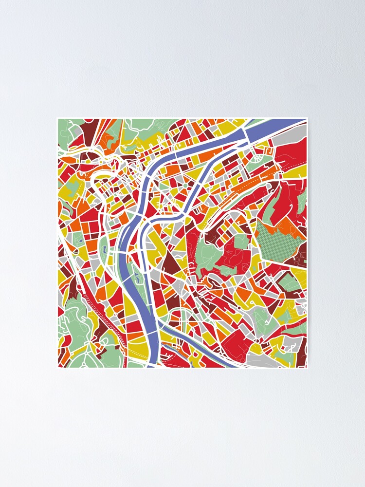 Póster «Mapa de Lieja - Mapa de Lieja» de Cleobule | Redbubble