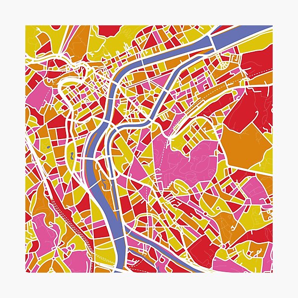 Lámina fotográfica «Mapa de Lieja - Mapa de Lieja 2» de Cleobule ...