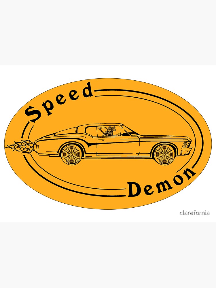 "Speed Demon" Sticker by clarafornia | Redbubble