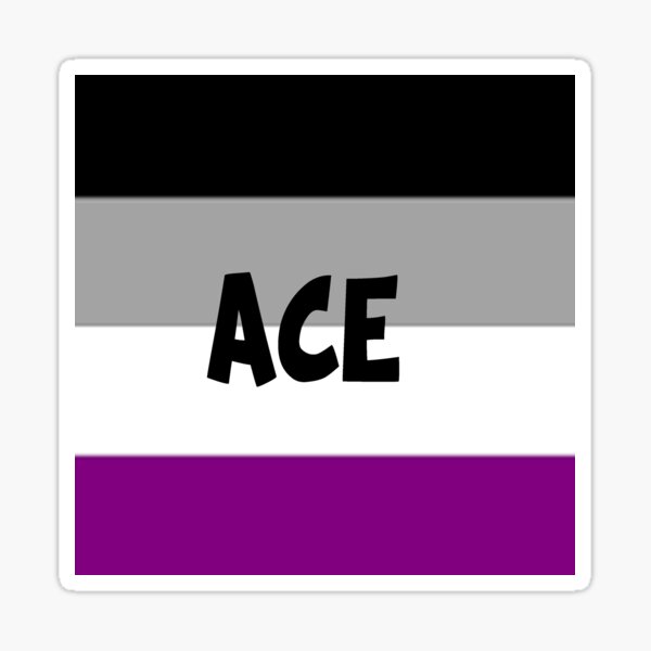 "ACE - Asexual Pride Flag" Sticker by serpentsky17 | Redbubble