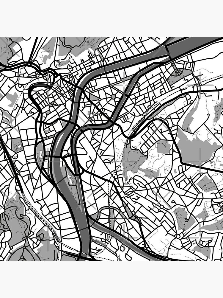 Pegatina «Mapa de Lieja - Mapa de Lieja 3» de Cleobule | Redbubble