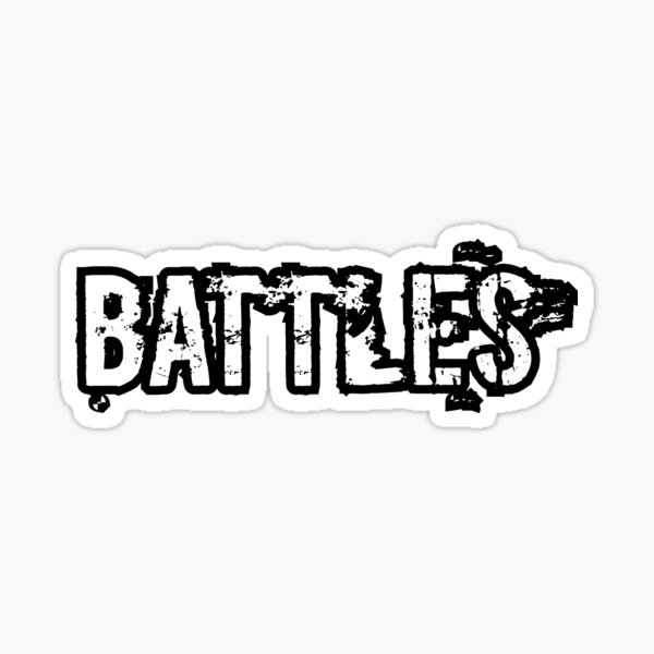 "BATTLES " Sticker by QUATTROTURBO | Redbubble