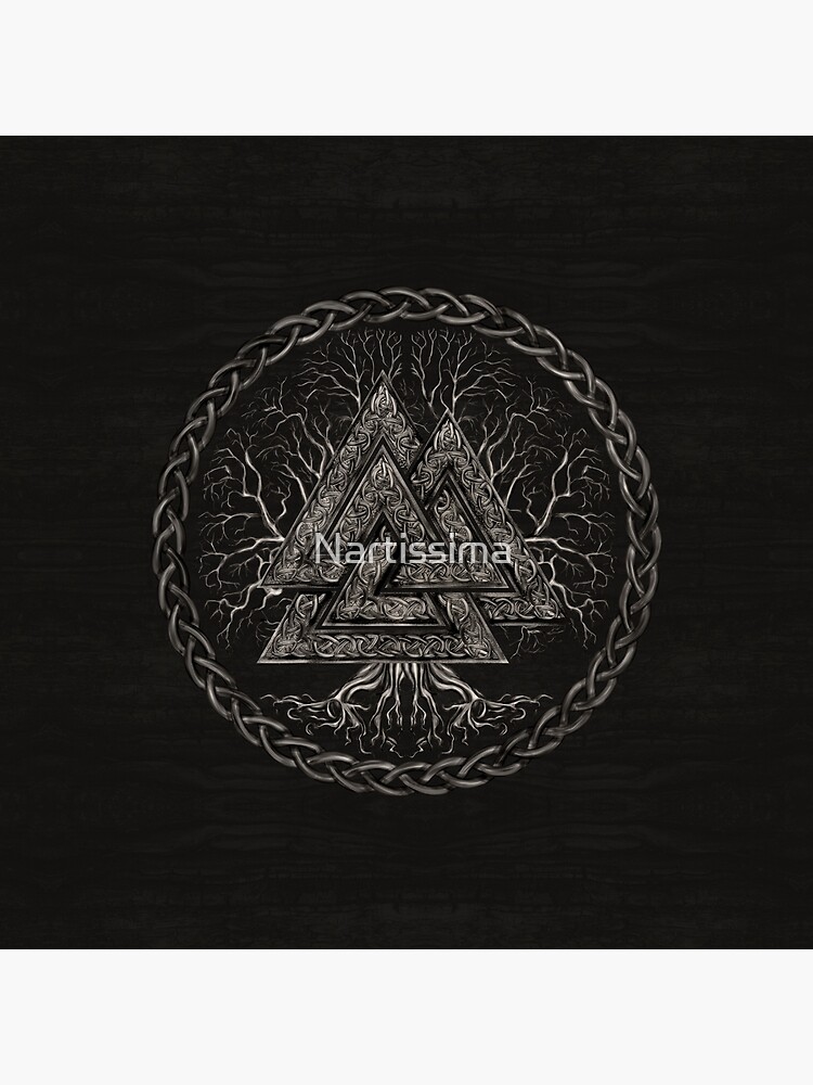 "Valknut and Tree of Life Yggdrasil" Art Print by Nartissima | Redbubble