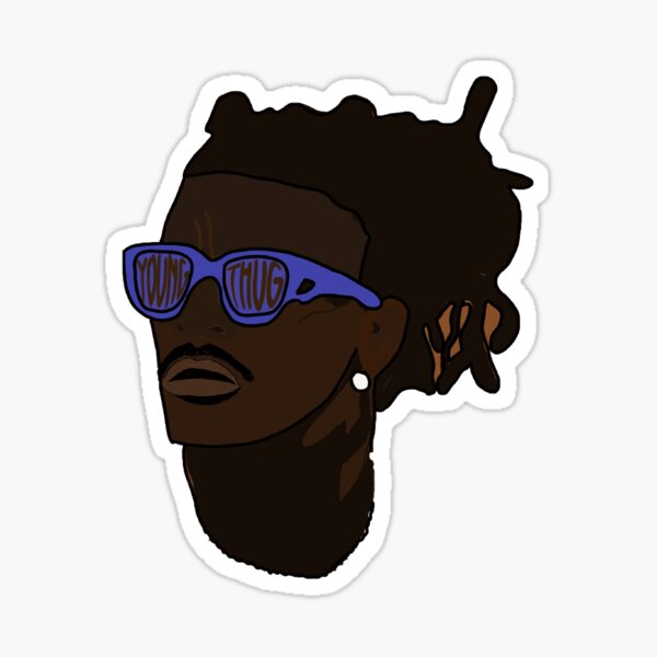 "Young Thug Print" Sticker for Sale by Powellepb | Redbubble