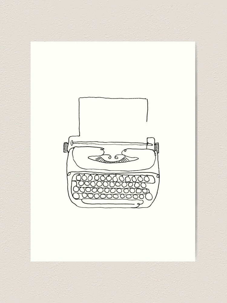 Typewriter Line Drawing Typewriter Line Drawing Royalty Free Images,