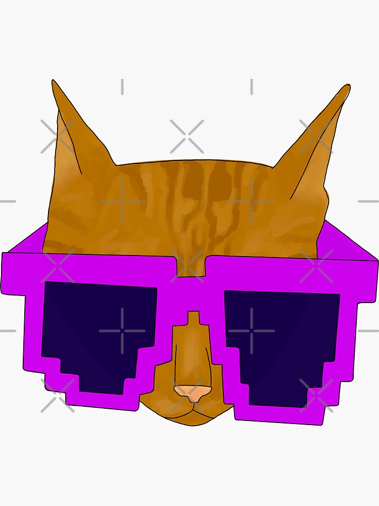 "Cool Cat" Sticker for Sale by AbbyJDesigns | Redbubble
