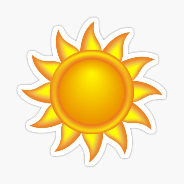 "bright yellow sun" Sticker for Sale by austinandnat | Redbubble