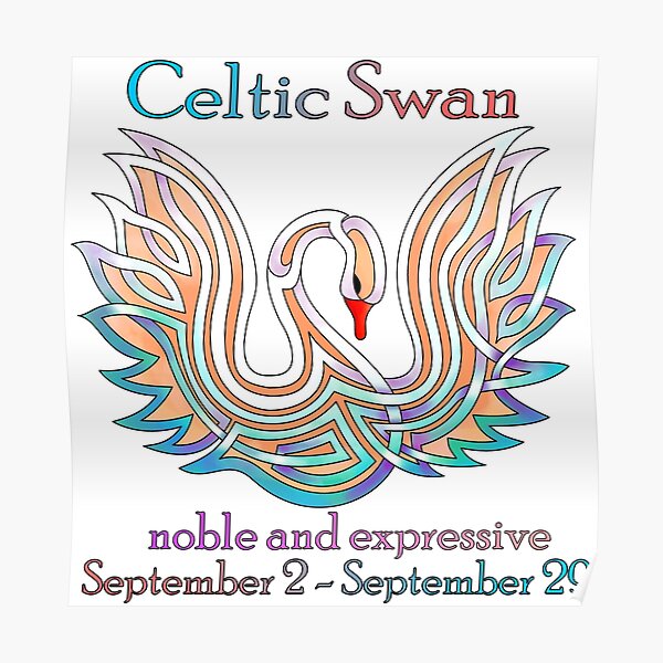 "Celtic Knot Swan Birthsign" Poster for Sale by KnotYourWorld | Redbubble