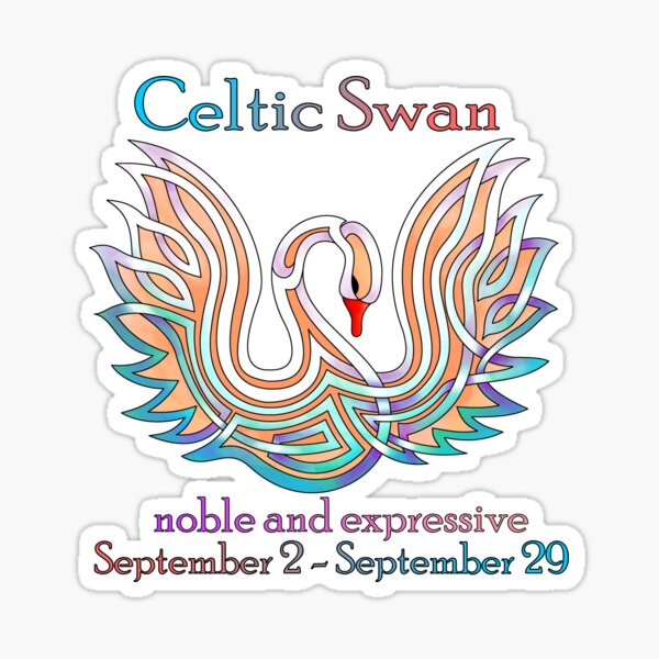 "Celtic Knot Swan Birthsign" Sticker by KnotYourWorld | Redbubble