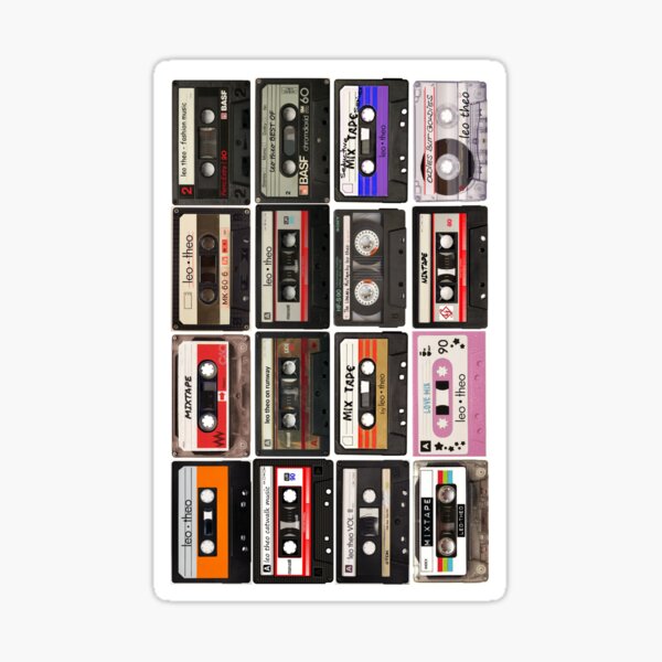 "Music Box Cassette VHS Vinyl Vintage And Road Signs " Sticker for Sale ...
