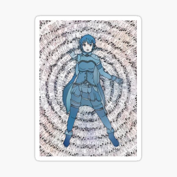"Sayaka Spirals - White and Blue" Sticker for Sale by azneracarenza ...