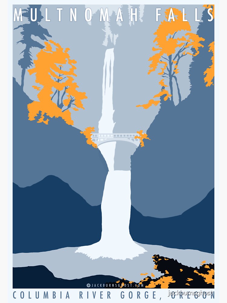 "Multnomah Falls Columbia River Gorge Oregon" Sticker for Sale by ...