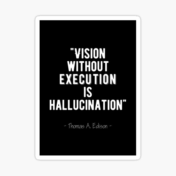 "Inspiring - Thomas Edison Quote" Sticker for Sale by MotivationFlow ...