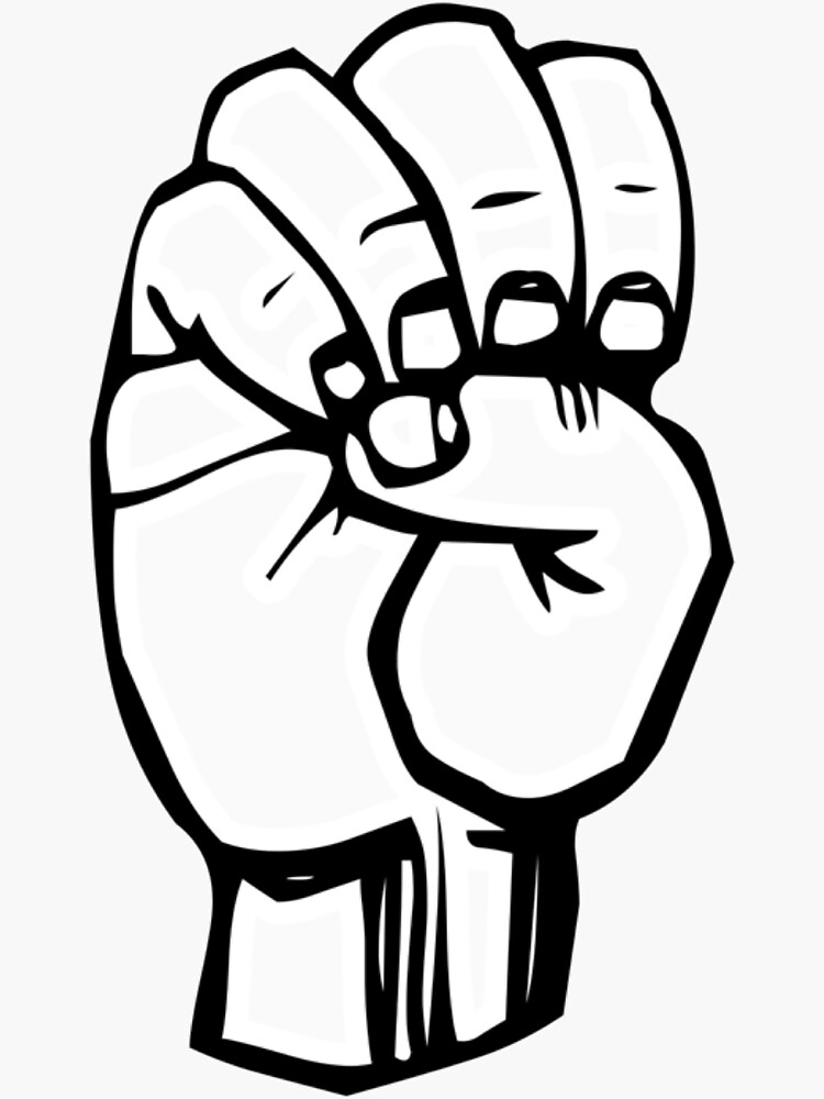 "E - American Sign Language " Sticker by Kliethermes28 | Redbubble