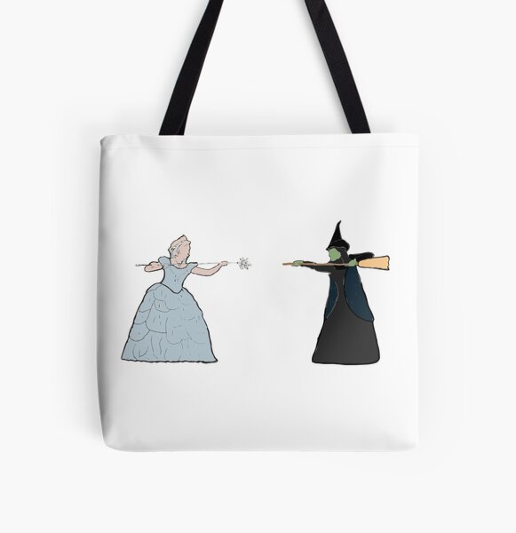 "Wicked: Hand drawn Elphaba + Glinda" Tote Bag for Sale by broadway ...