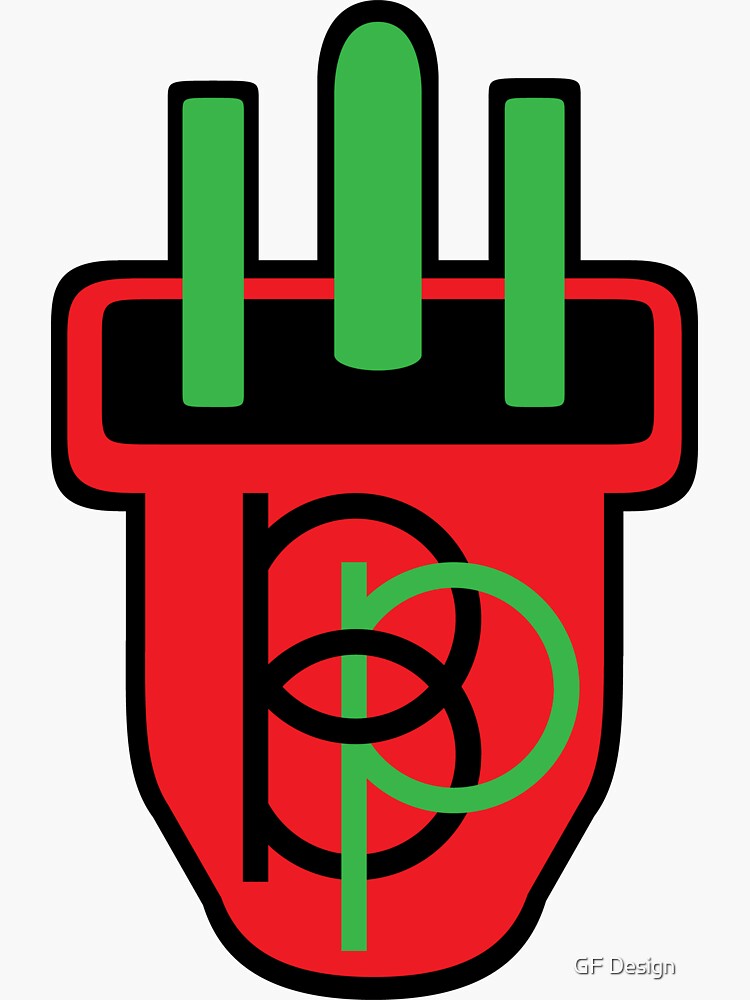 "Black Power Plug 3 Prong Red" Sticker for Sale by viixiigfl | Redbubble