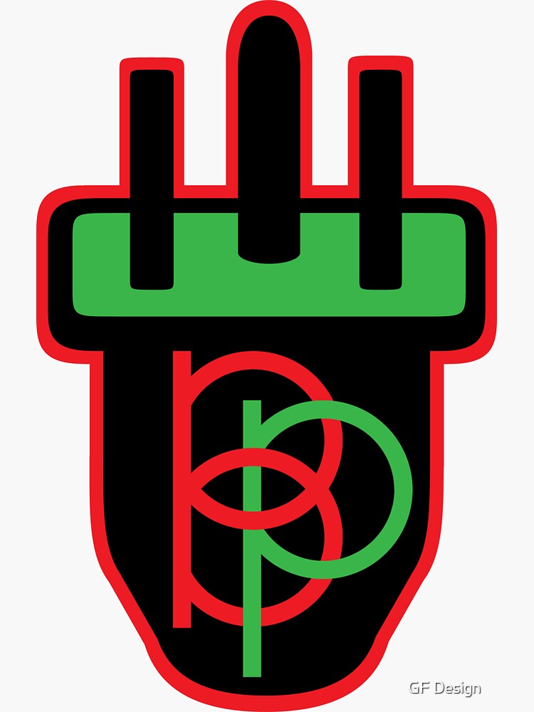 "Black Power Plug 3 Prong" Sticker for Sale by viixiigfl | Redbubble