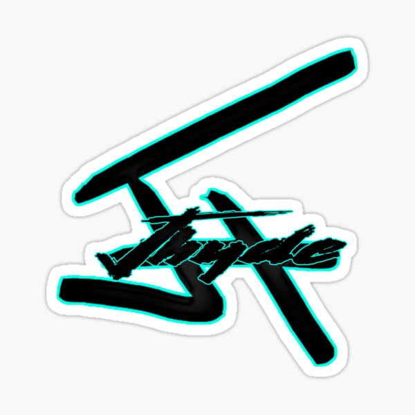 "JH logo All Black Neon" Sticker by JHyde1 | Redbubble
