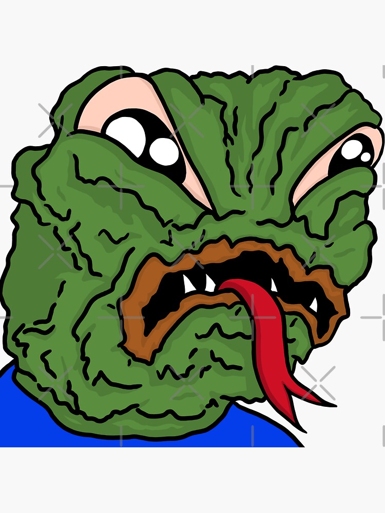 "FeelsKckMan disgusted hissing pepe" Sticker for Sale by sivelobanova ...