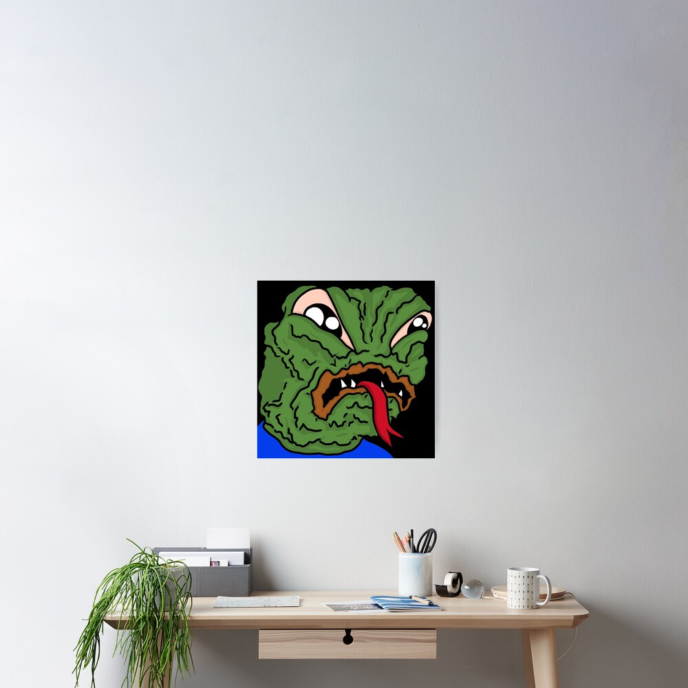 "FeelsKckMan disgusted hissing pepe" Poster for Sale by sivelobanova ...