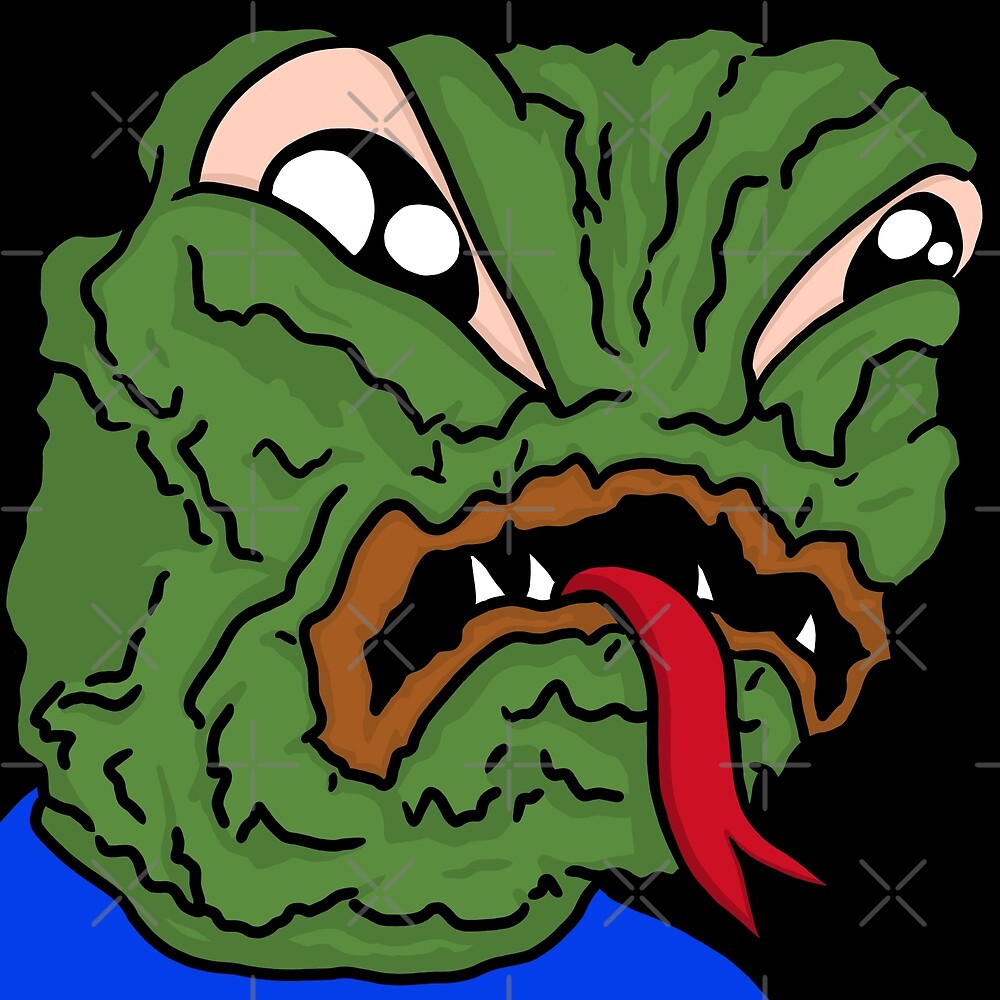 "FeelsKckMan disgusted hissing pepe" by sivelobanova | Redbubble