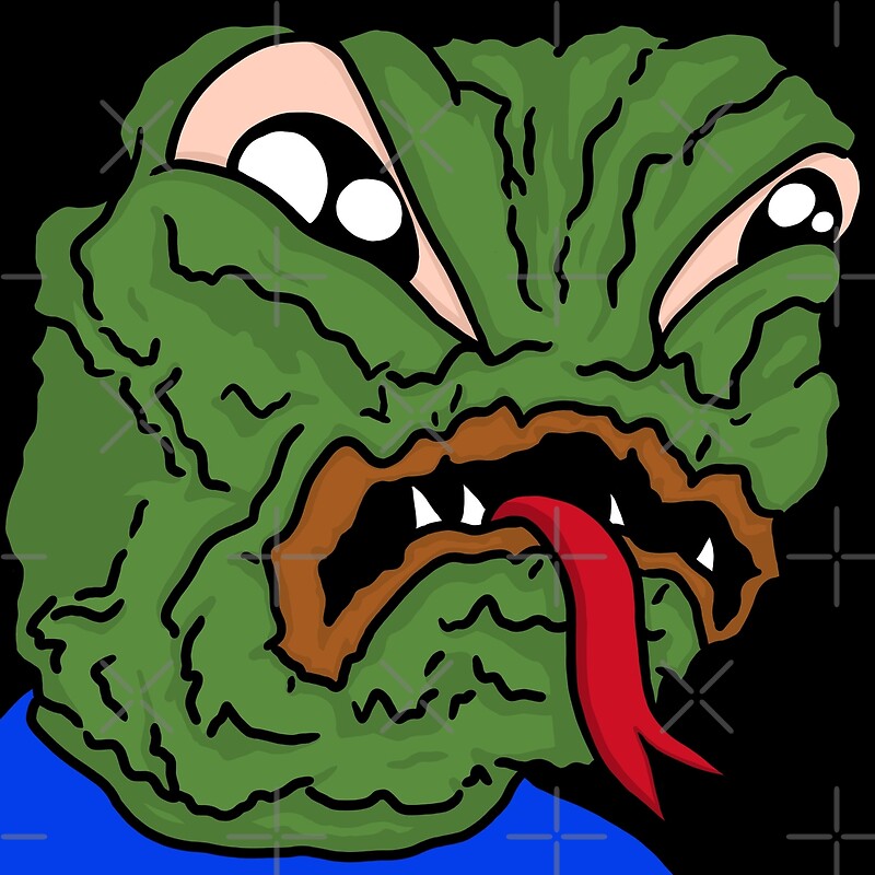 "FeelsKckMan disgusted hissing pepe" by sivelobanova | Redbubble