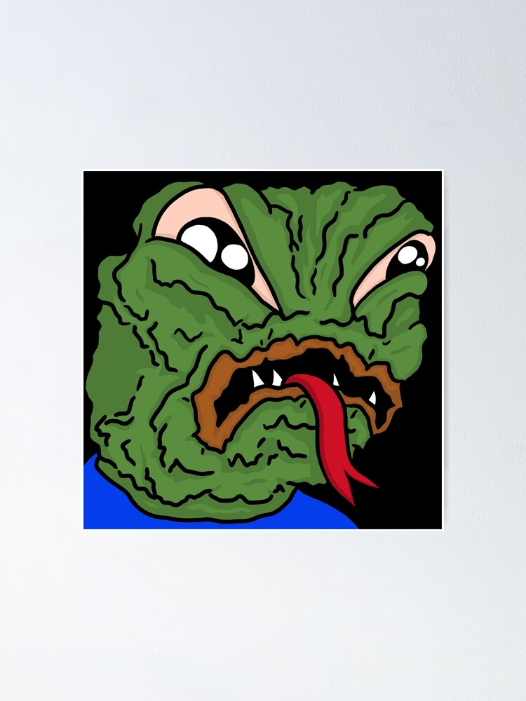 "FeelsKckMan disgusted hissing pepe" Poster for Sale by sivelobanova ...