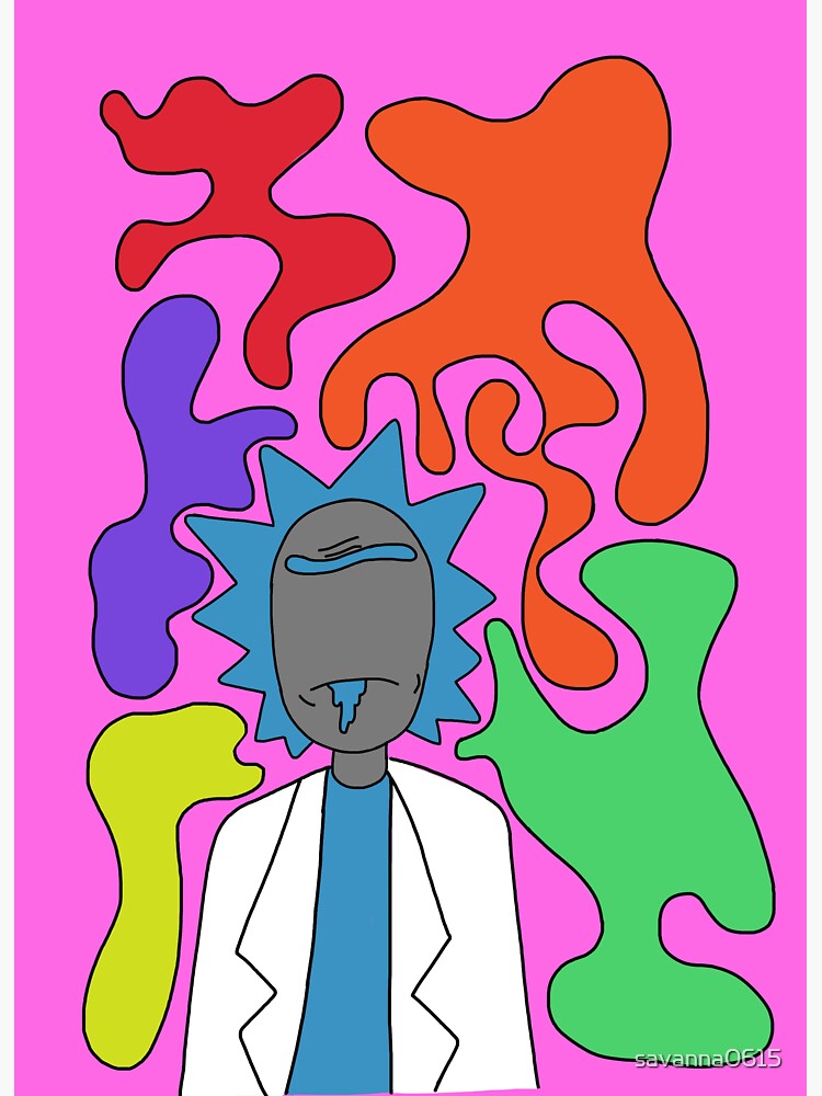 "Rick rainbow" Sticker for Sale by savanna0615 | Redbubble
