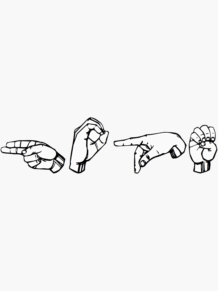 "Hope - American Sign Language " Sticker for Sale by Kliethermes28 ...