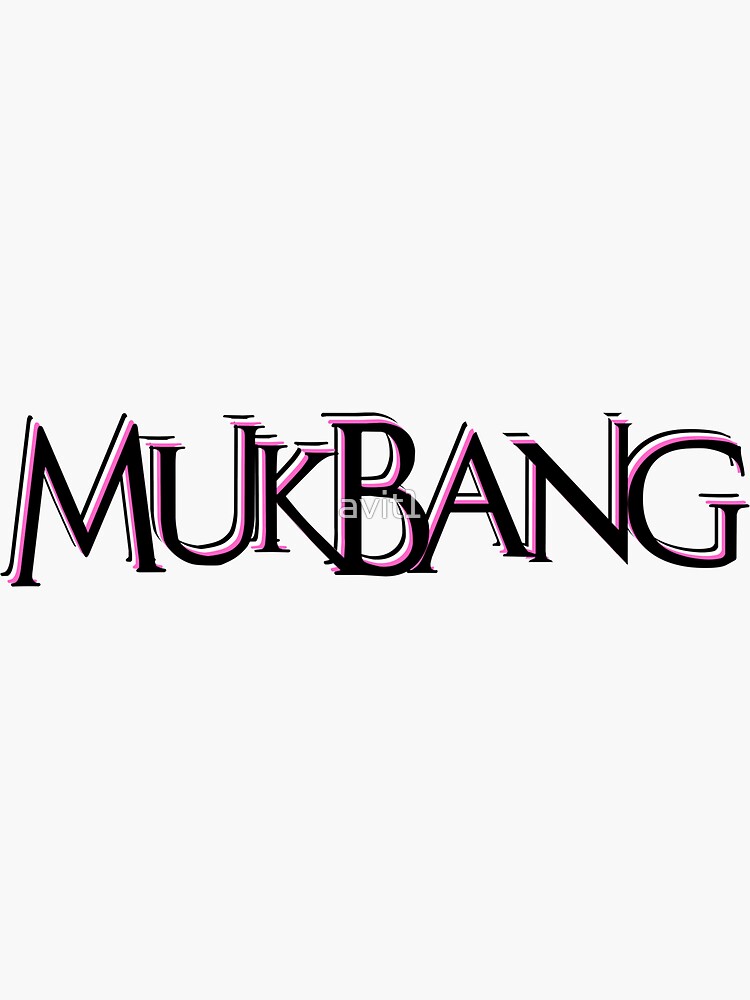 "Mukbang triple layer font design pop art" Sticker for Sale by avit1 ...