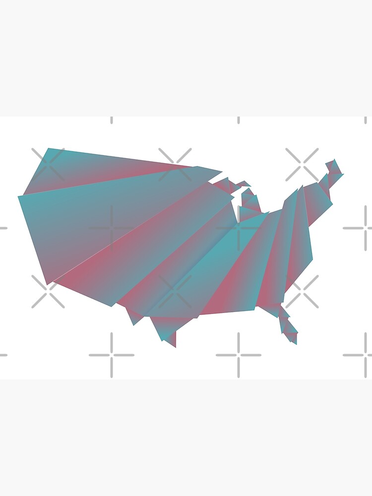 "Origami USA Map" Poster for Sale by ufuksezgen | Redbubble