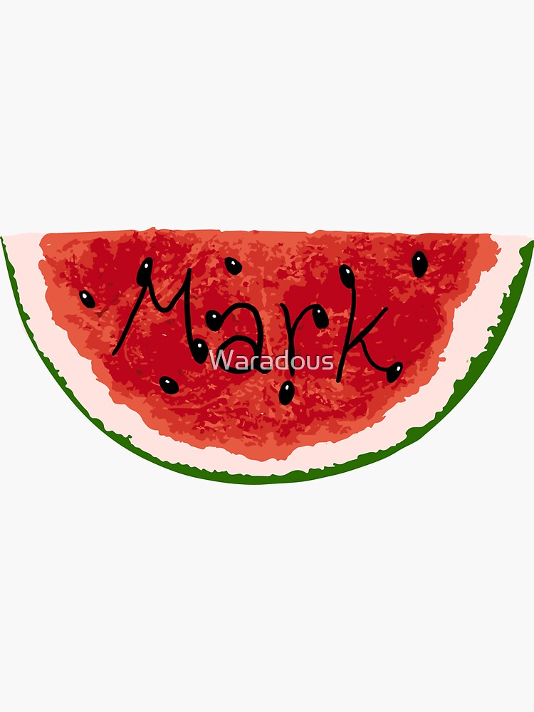 "Watermelon Mark" Sticker for Sale by Waradous | Redbubble